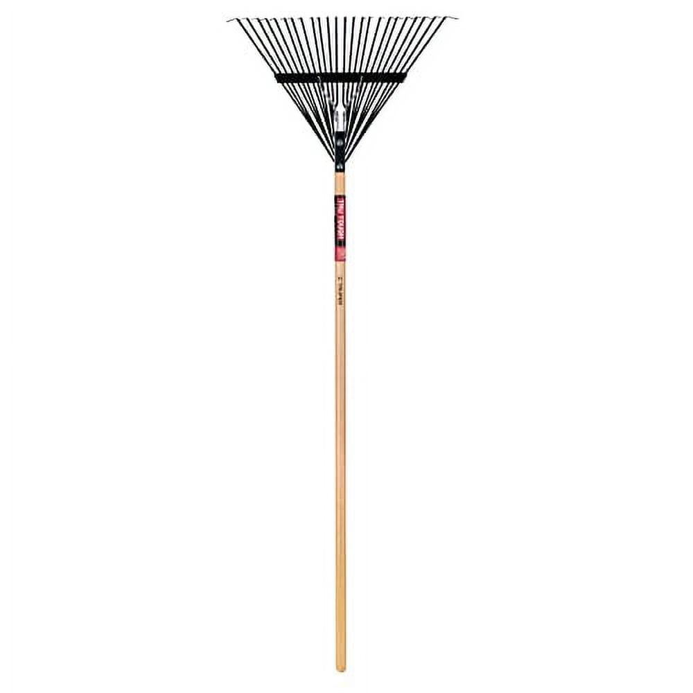 Truper 30480 Steel Leaf Rake 24 Tines - 24-Inch Head, 54-Inch Wood ...