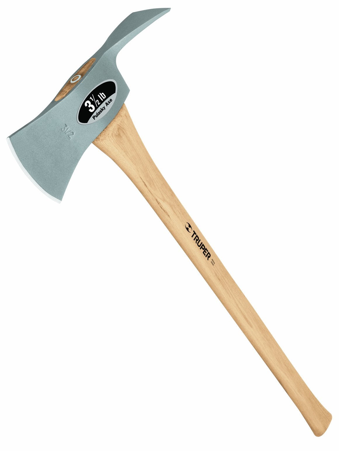 Truper 30529 3-1/2-Pound 35-Inch Pulaski Axe, Hickory Handle C52 ...
