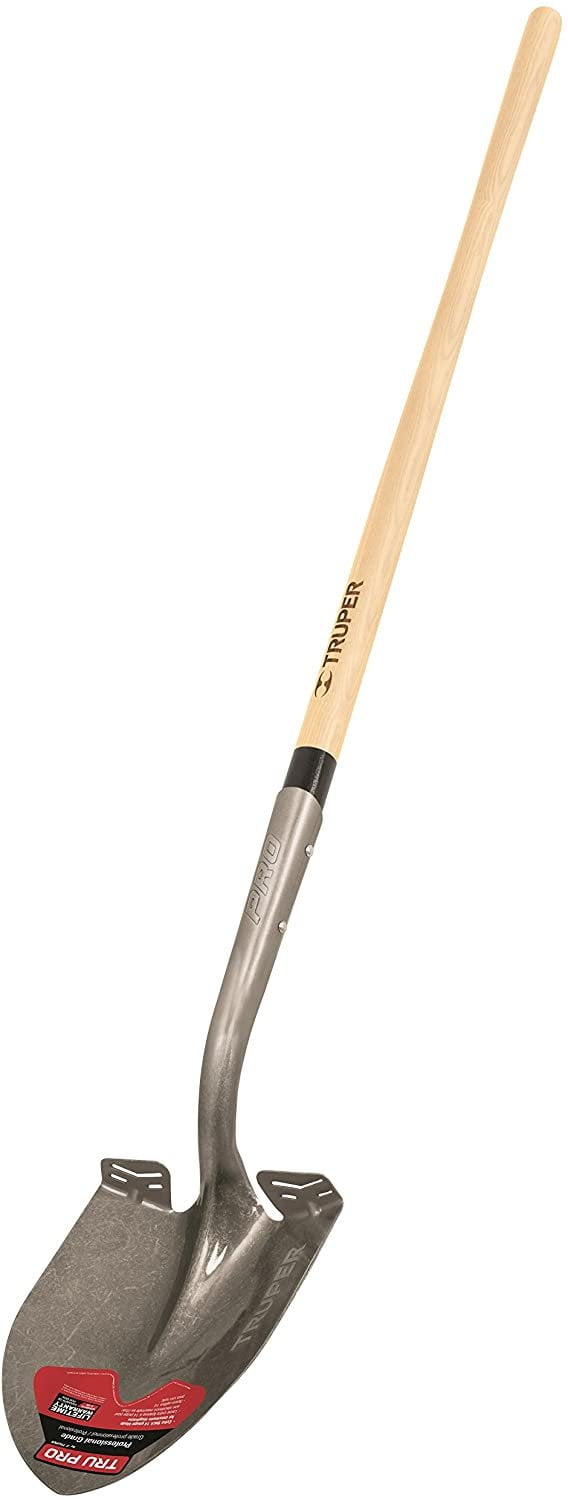 Truper 34105 Round Point Extended Socket Shovel, 48-Inch American Ash ...