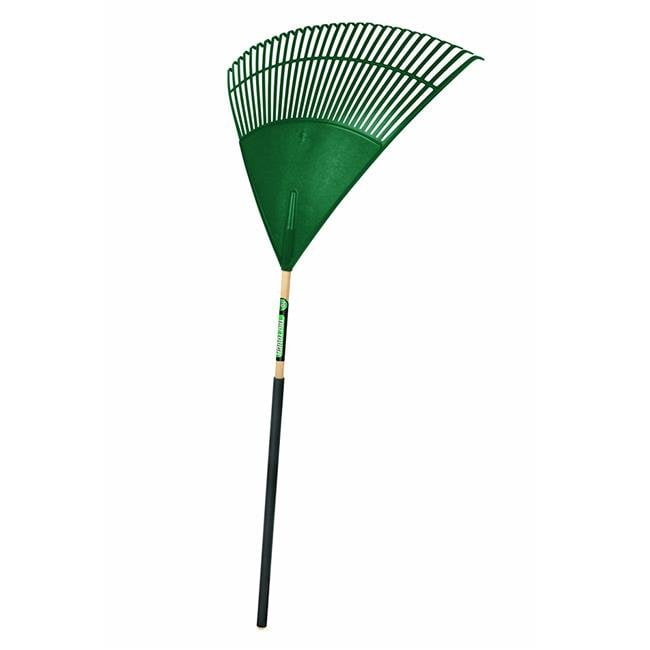 Truper 995161 48 in. Tough Plastic Leaf Rake, Green & Wood - Walmart.com