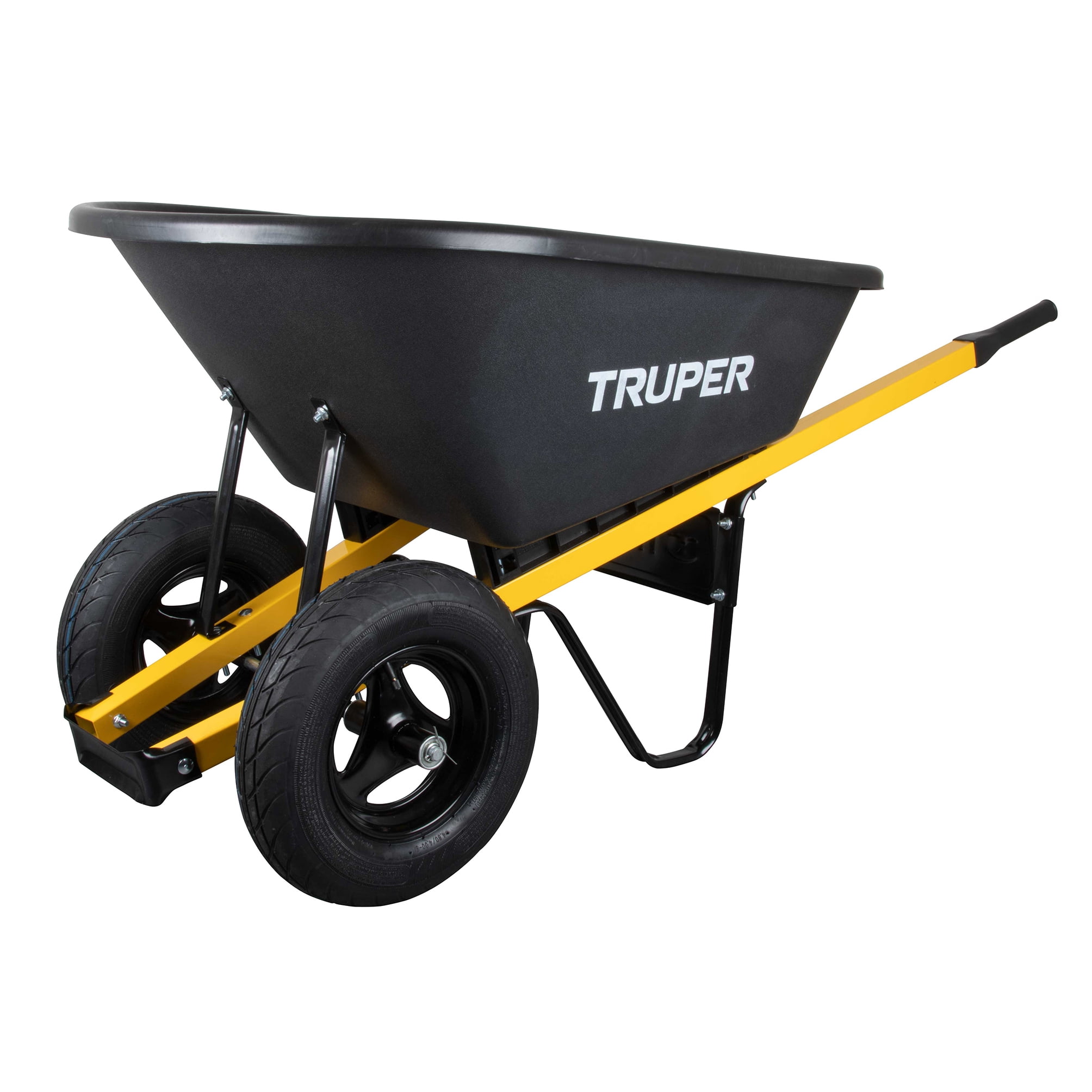 Truper Dual-Wheel Poly Wheelbarrow, 6 Cu. Ft. - Walmart Business Supplies