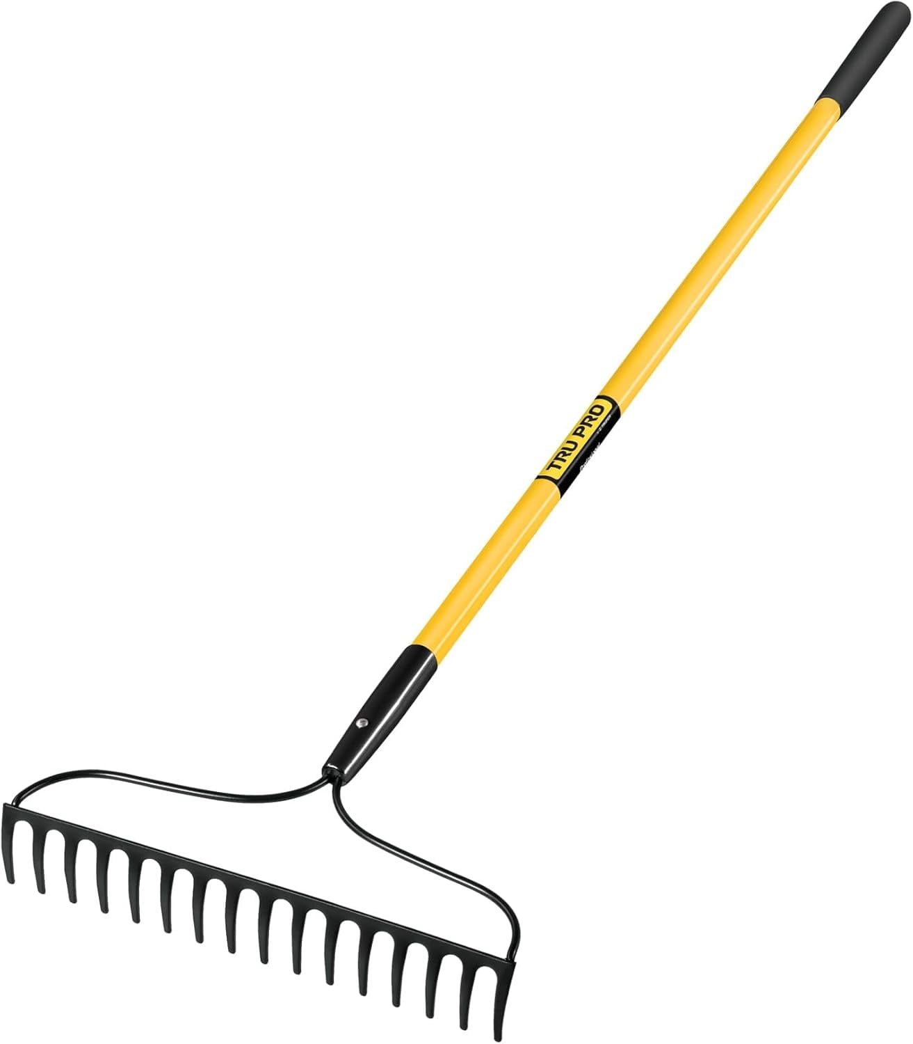 Truper Garden Rake, Fiberglass Handle, 16 Tines, 16 inch Head, 60 inch ...