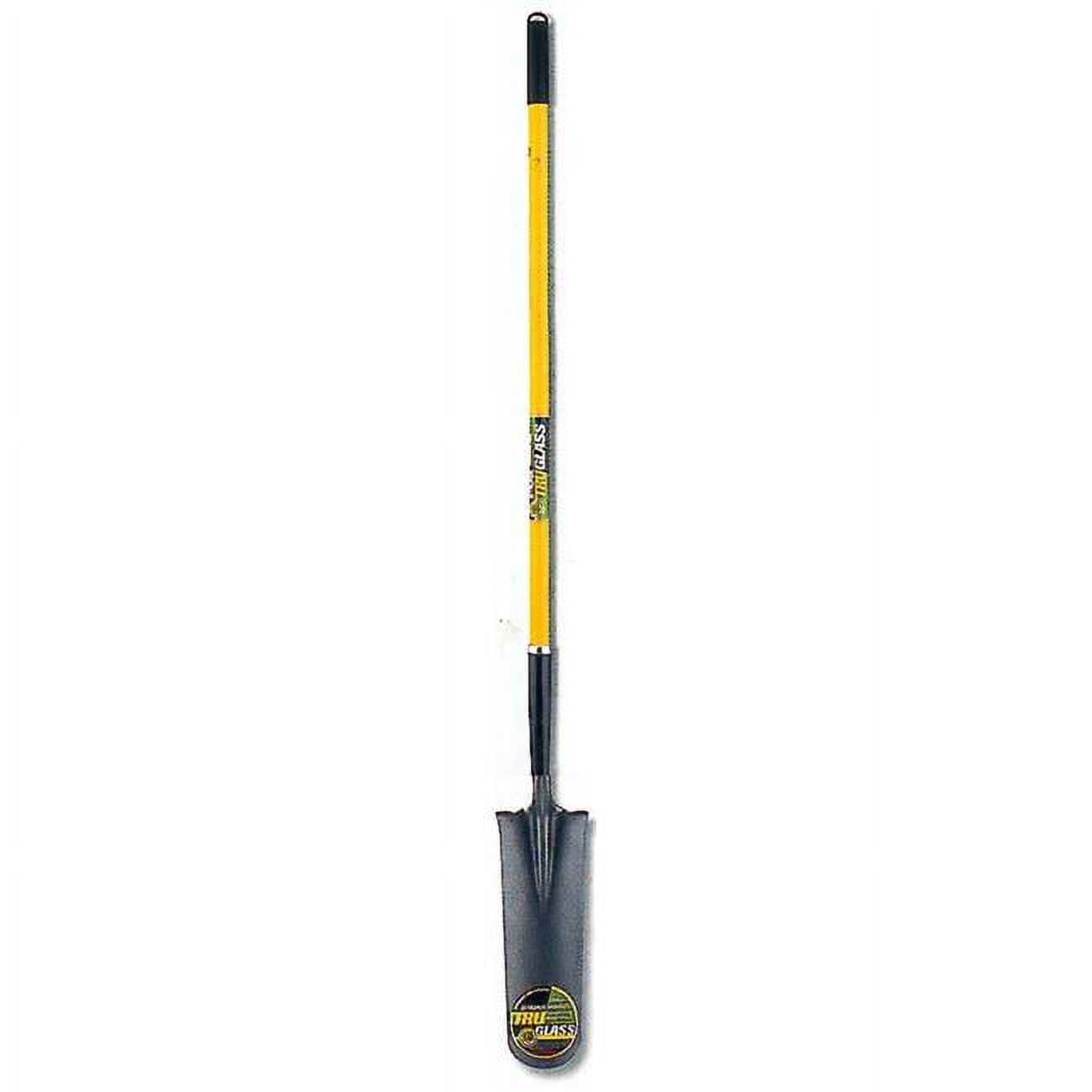 Truper Tru Pro 65 in. Steel Round Drain Spade Fiberglass Handle ...