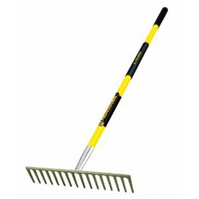 Truper Tru Pro Heavy Duty Road Rake with 16-Teeth, Fiberglass Handle ...