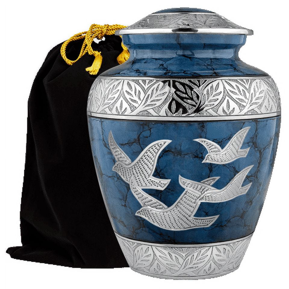 Trupoint Memorials Heavenly Peace Dark Blue Large Adult Urns for Human ...