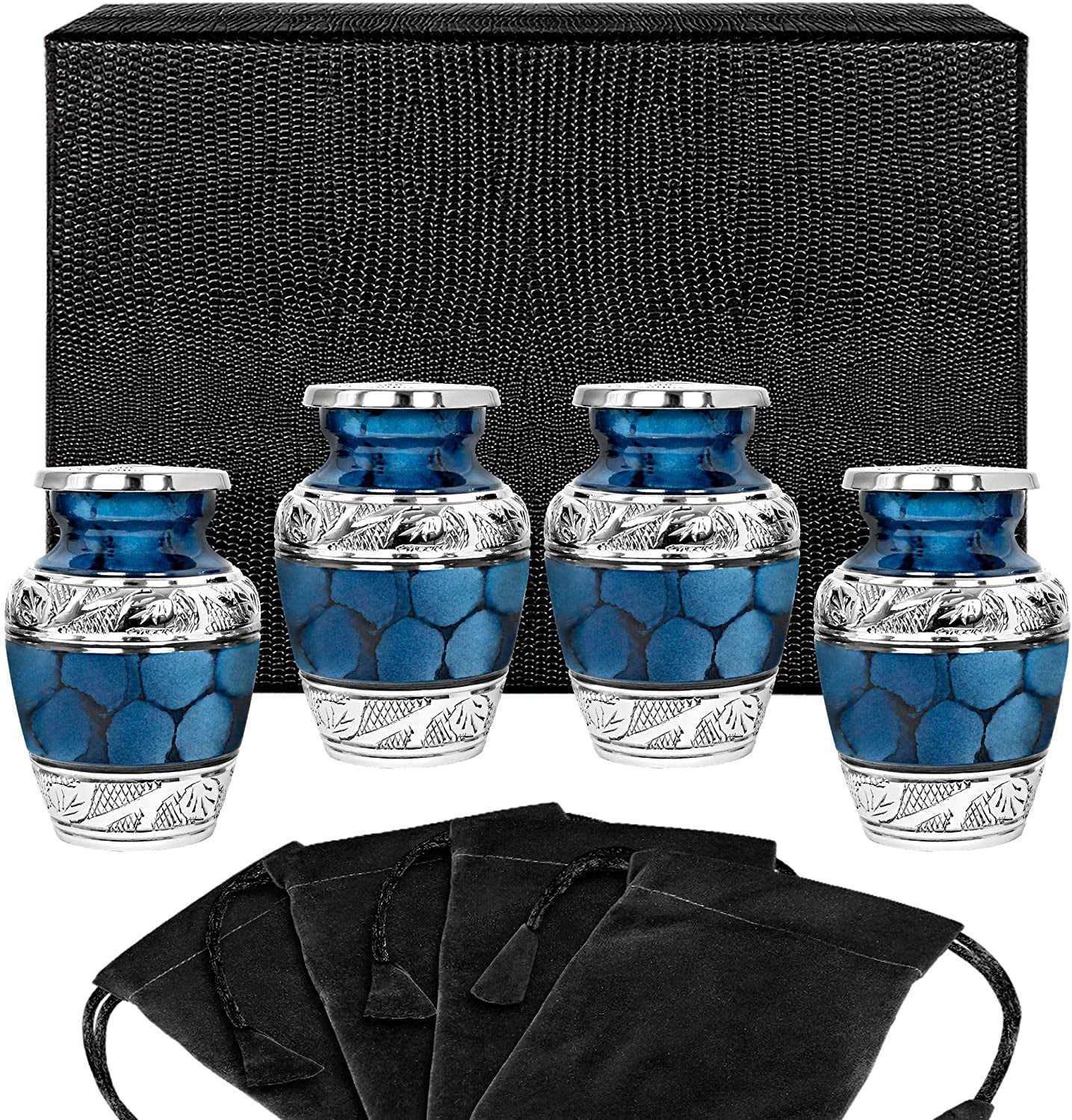 Trupoint Memorials Heavenly Peace Dark Blue Small Keepsake Urns for ... Trupoint Memorials Heavenly Peace Dark Blue Small Keepsake Urns for ...