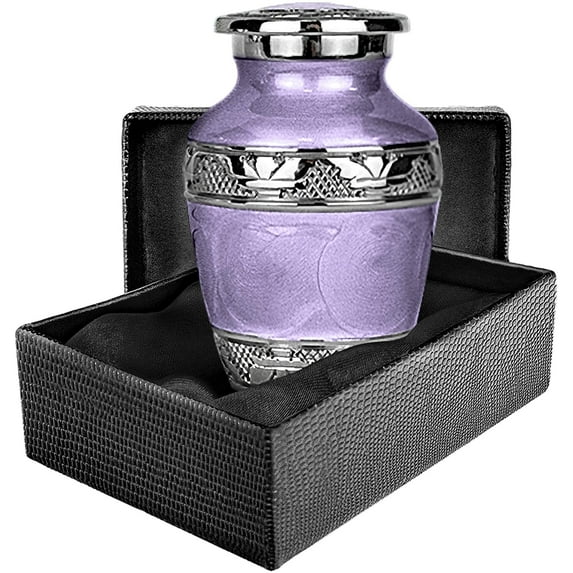 Trupoint Memorials Silver Linings Lavender Small Keepsake Urn for Human ...