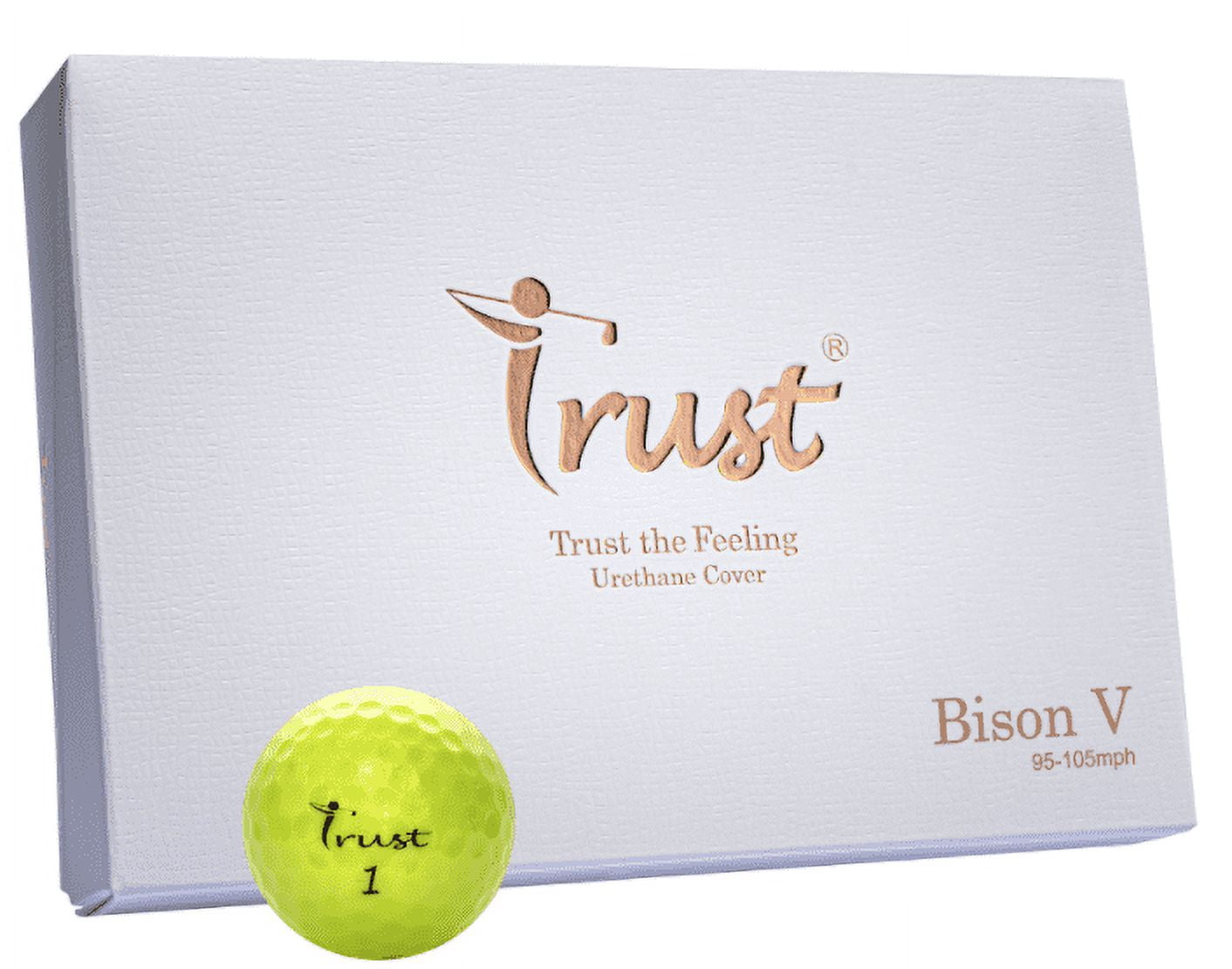 Trust Bison V Urethane Covered for Speed 95-105mph 3 Piece Golf Ball ...