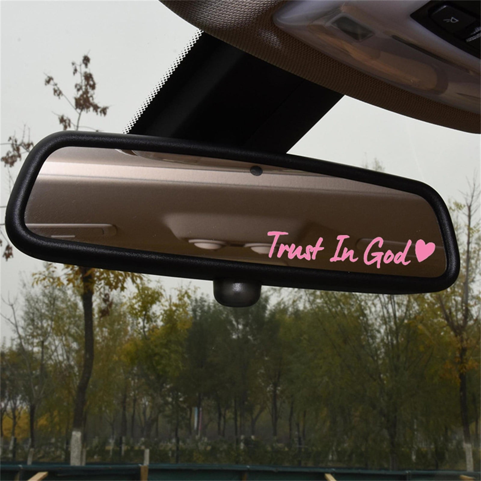 Trust In God Driving Safe Mirror Sticker – Rear View Mirror Sticker ...