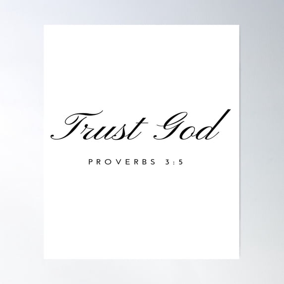 Trust God Poster Wall Art, Modern Wall Decor For Living Room Bedroom ...