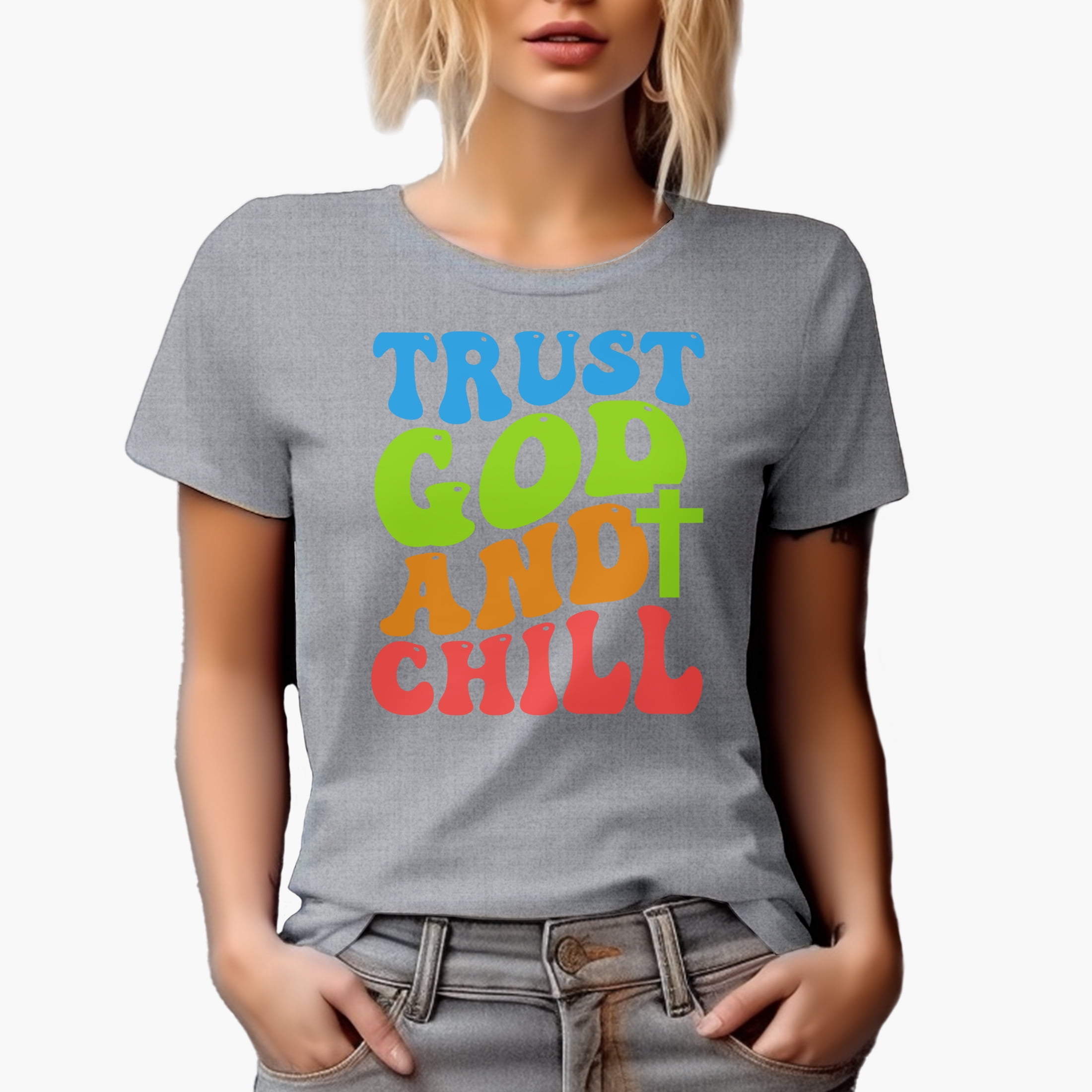 Trust God and Chill, Quote About Trusting God & Resting, Groovy Retro ...