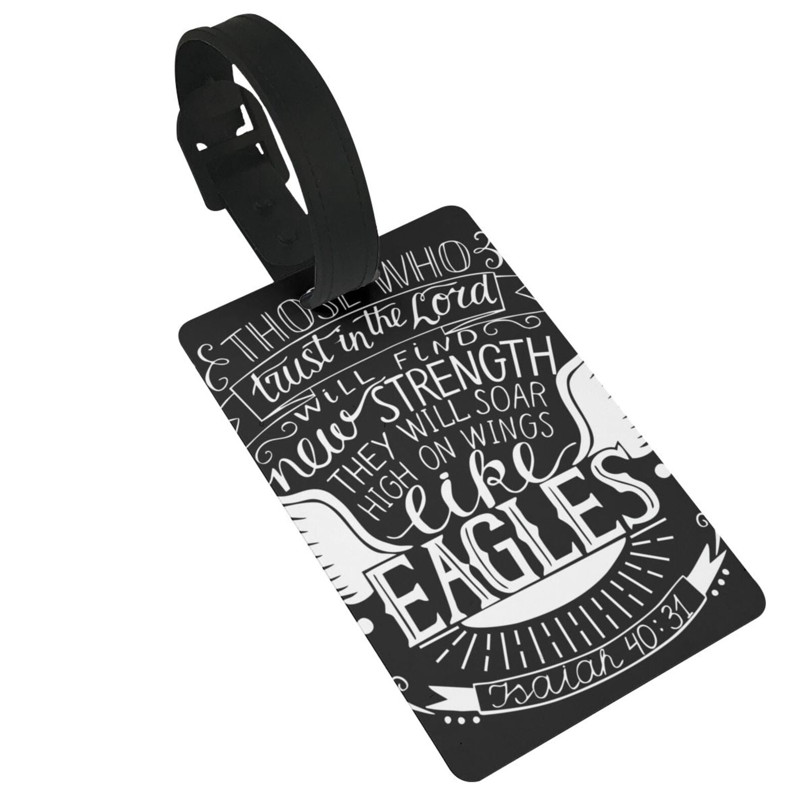Trust In Lord Powerful Quotes Luggage Tags Suitcases ID Baggage Identifier Card Name Tag for ...