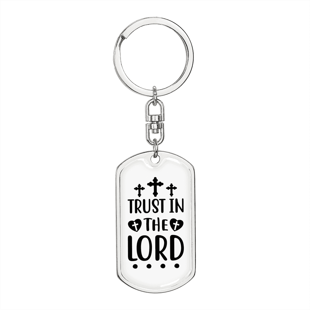 Trust In The Lord Cross Heart Stainless Steel or 18k Gold Premium ...