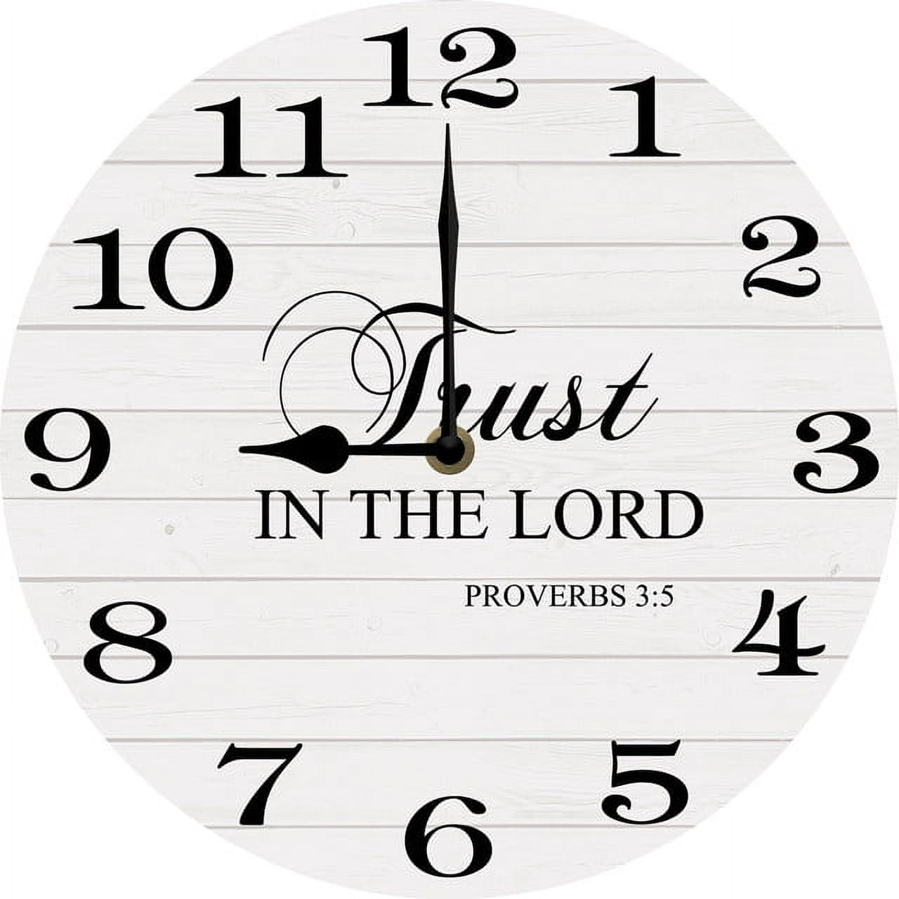 Trust in The Lord - Proverbs 3:5 Christian Wall Clock, Christian Quotes ...