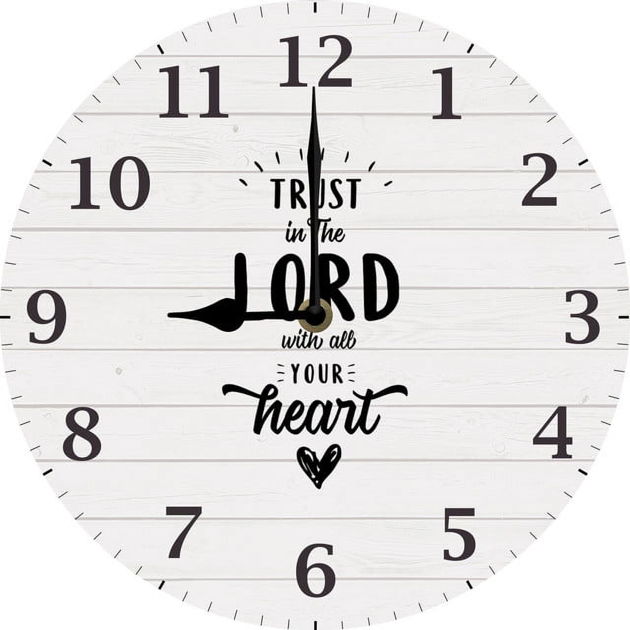 Trust in the Lord - Proverbs 3:5 Christian Wall Clock, Christian Quotes ...