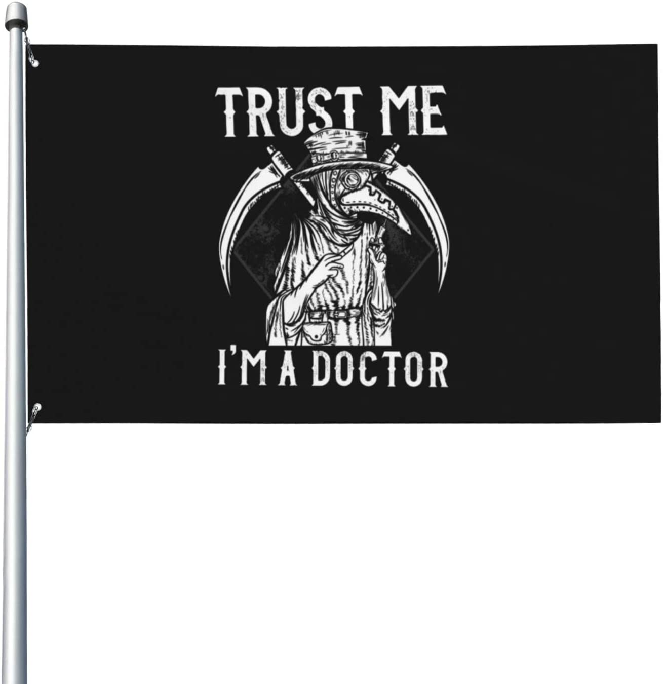 Trust Me I'm A Doctor I Medieval Plague Doctor Garden 3x5Ft Flag ...