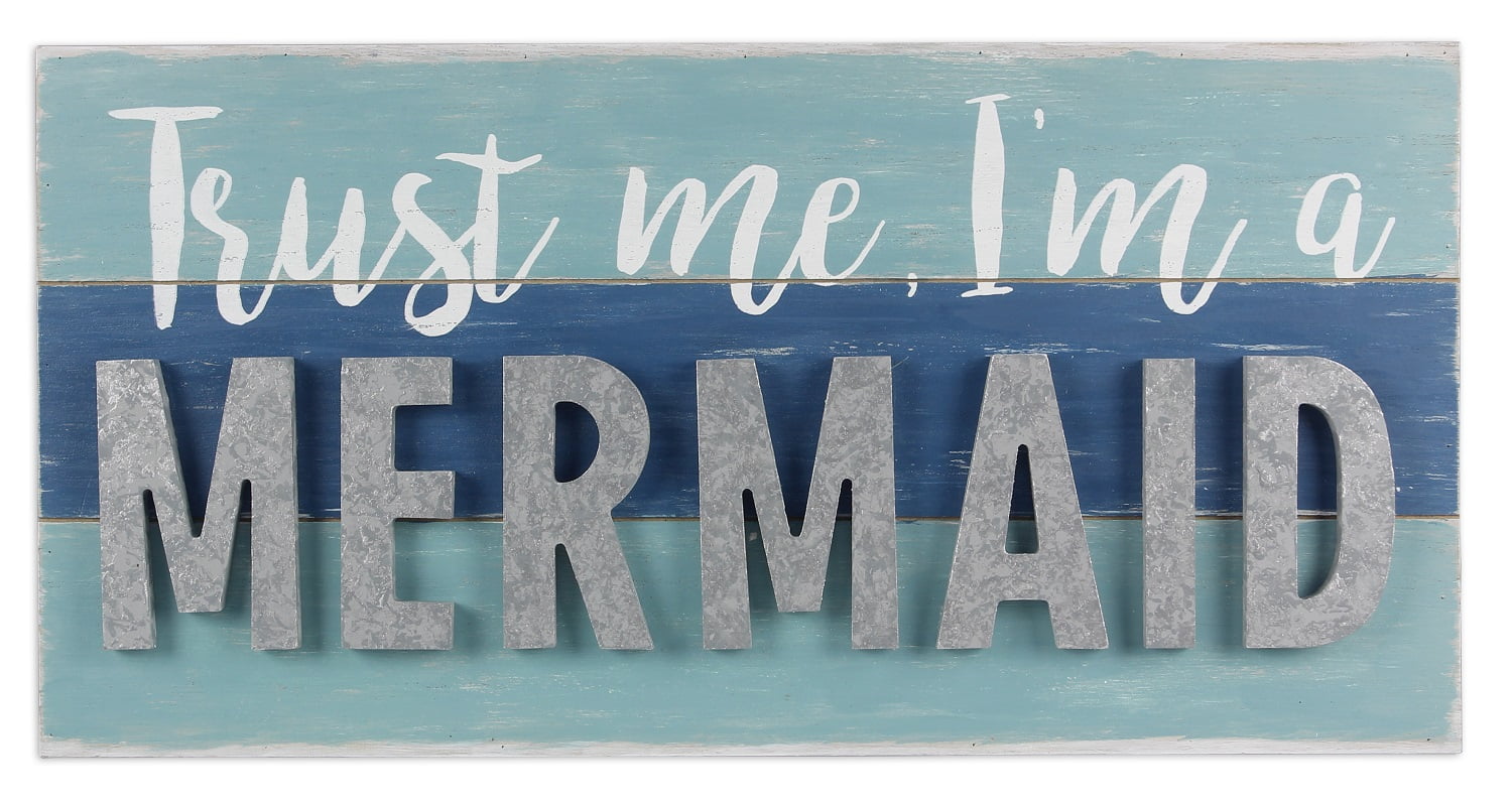 Trust Me Im A Mermaid Wall Sign Painted Wood 20 Inches Wall Plaque ...