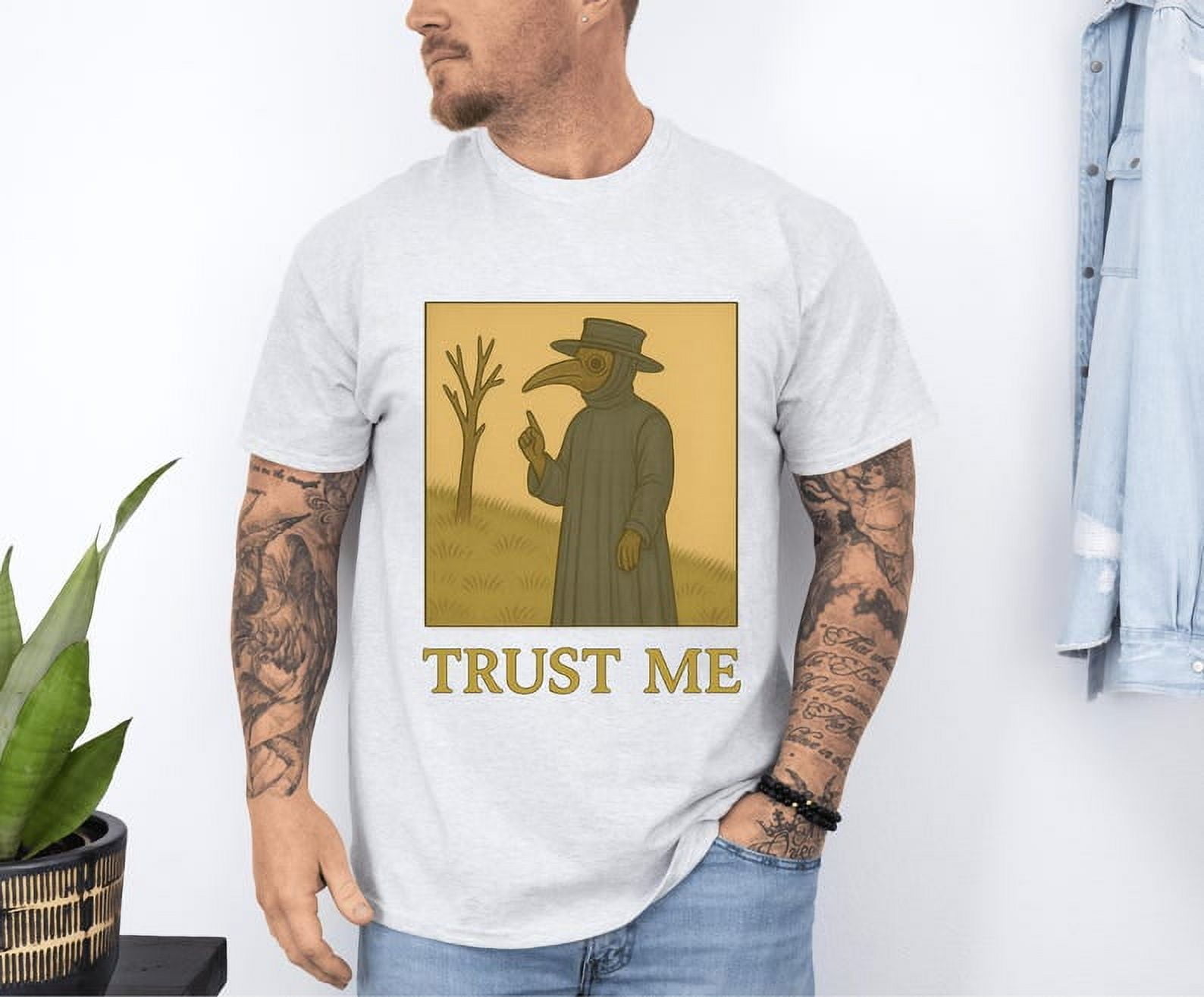 Trust Me Plague Doctor T-Shirt, Medieval Humor Darkcore Aesthetic Tee ...