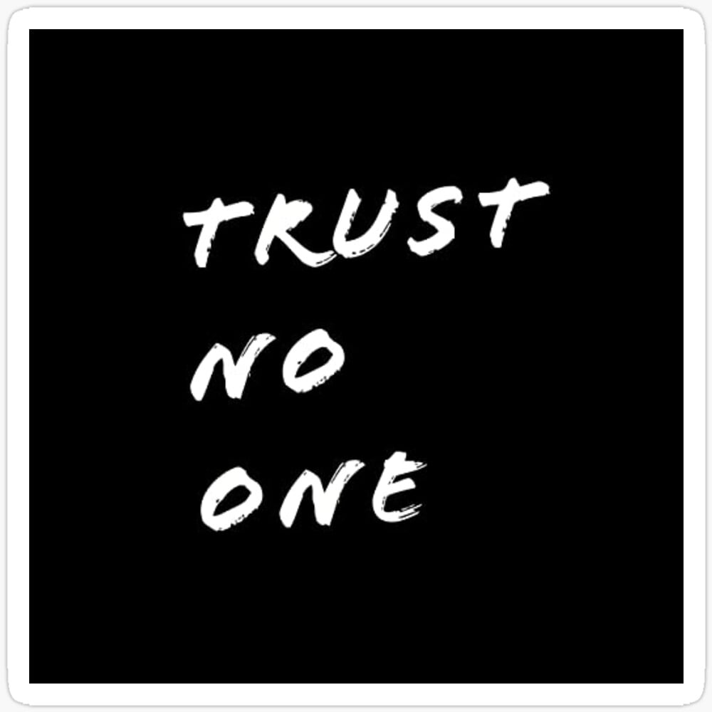Trust No One Sticker Phone Decal Water Bottle Stickers Car Decals ...