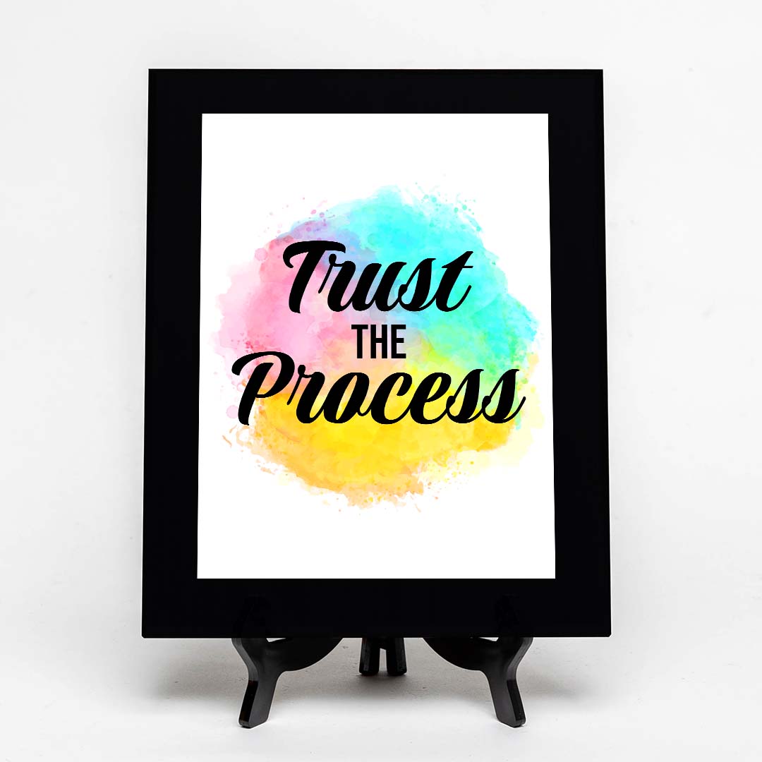 Trust The Process, Black Frame 9x12 Decorative Wall Plaque (Full Color ...
