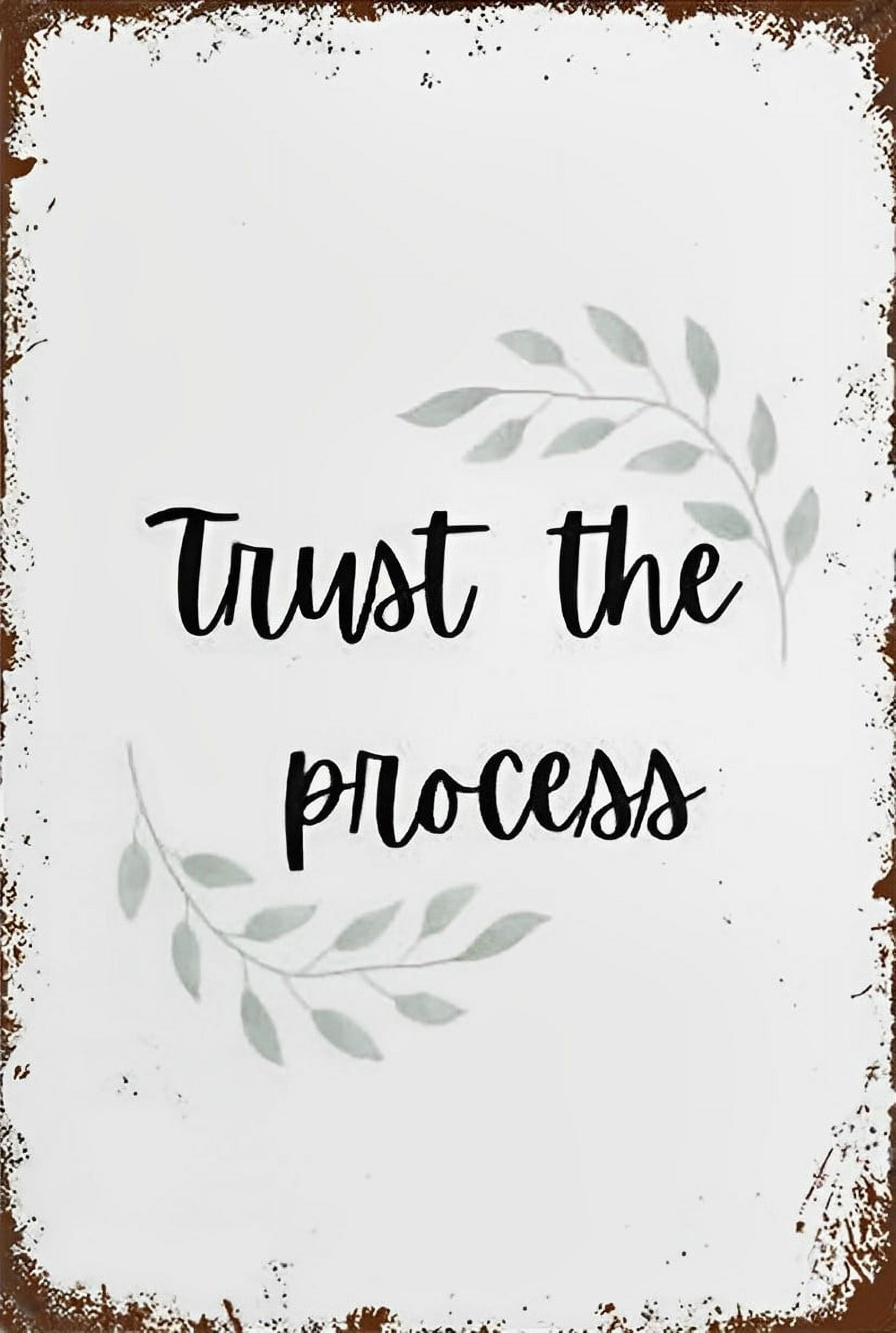 Trust The Process Wall Decor Poster Metal Tin Signs Coffee Bar Sign ...