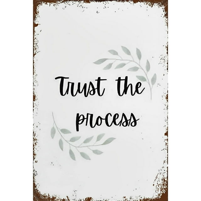 Trust The Process Wall Decor Poster Metal Tin Signs Coffee Bar Sign ...