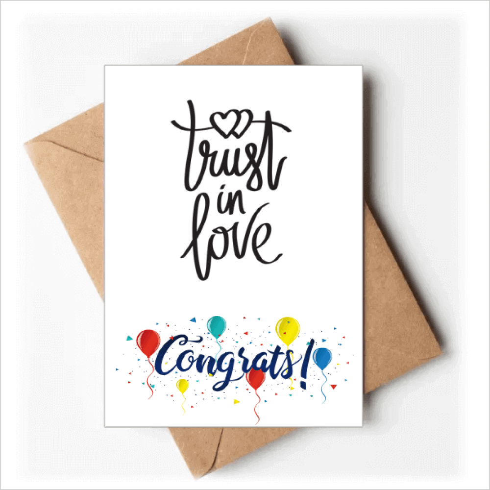 Trust in Love Quote Art Deco Fashion Wedding Cards Congratulations ...