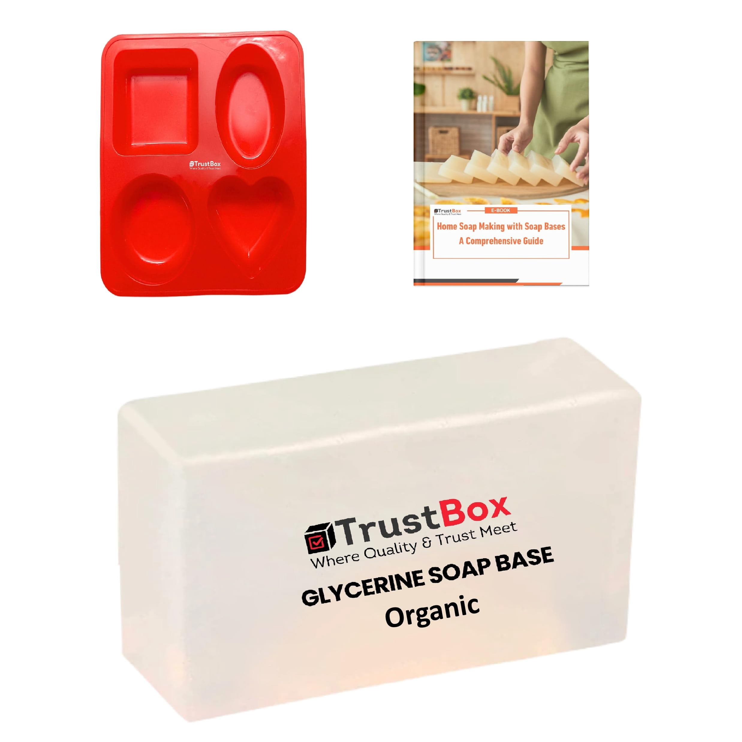 TrustBox Glycerine Soap Base for Soap Making (Combo Pack) - Transparent ...