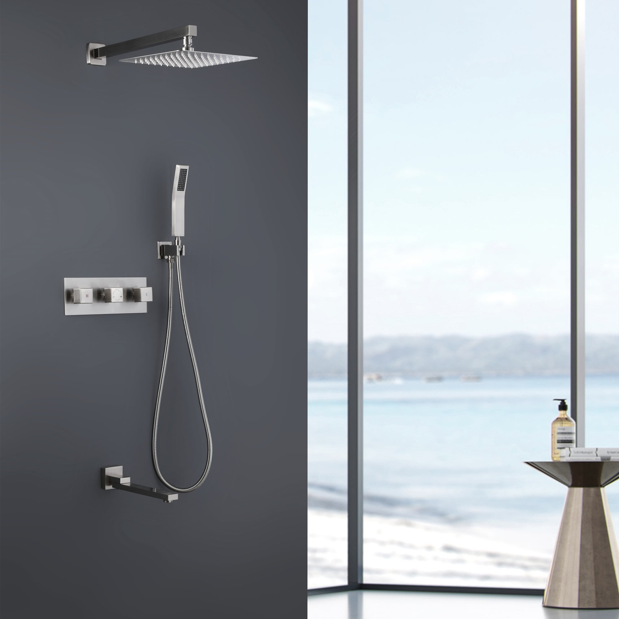 TrustMade 3 Function Temperature Control Complete Shower System with ...