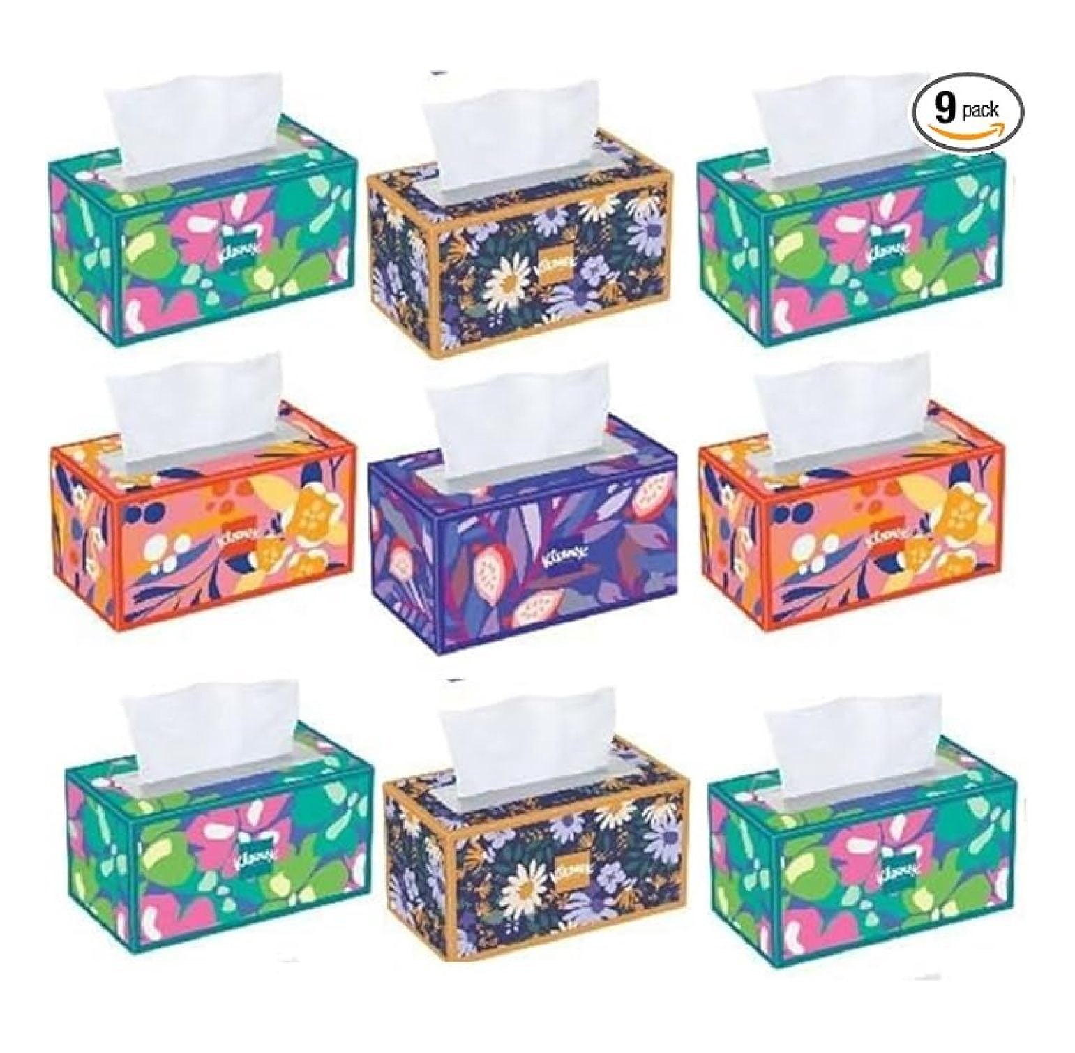 Trusted Care Facial Tissues, 9 Big Boxes, 230 Tissues Per Box - 2-Ply ...