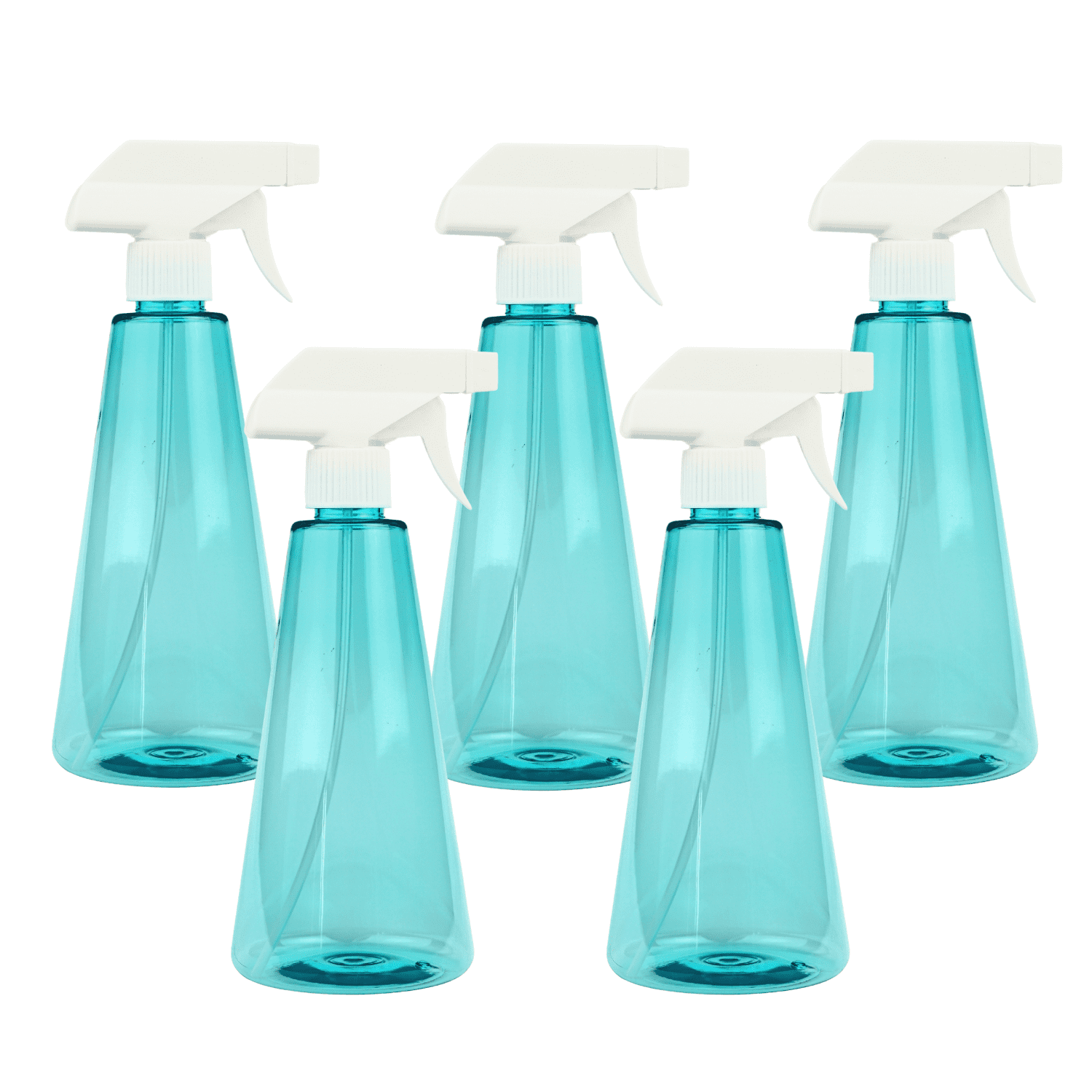 Trusted Shield Spray Bottles 17oz/500ml - PET Plastic Cone Round Shape ...