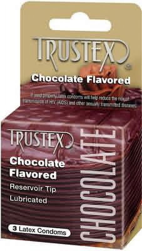 Trustex Flavored Lubricated Condoms - 3 Pack - Chocolate - Walmart.com