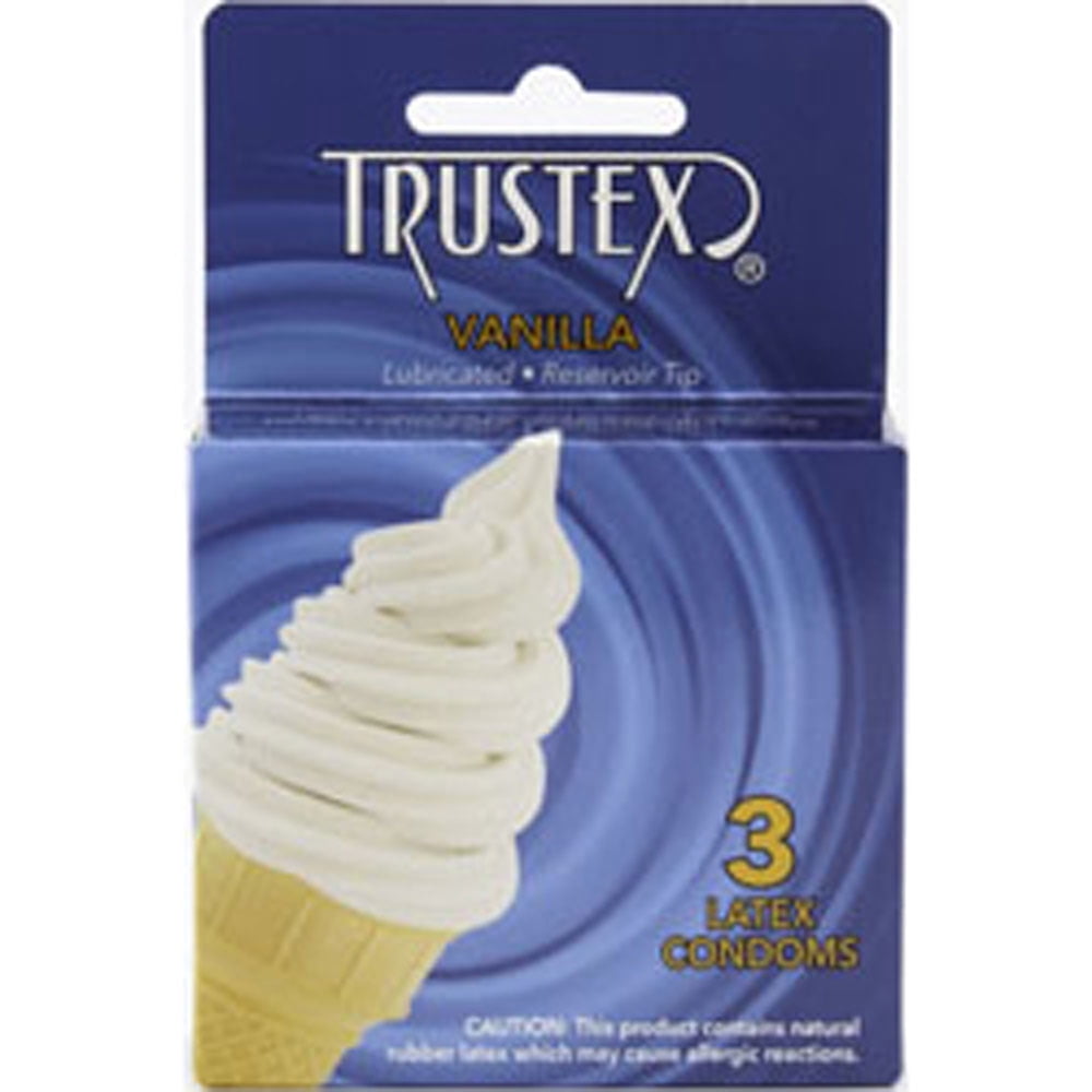 Trustex Flavored Lubricated Condoms - 3 Pack - Vanilla - Walmart.com