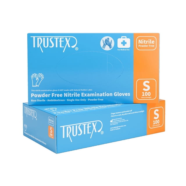 Trustex Nitrile Medical Exam Gloves | Size Small | 1000 Count ...
