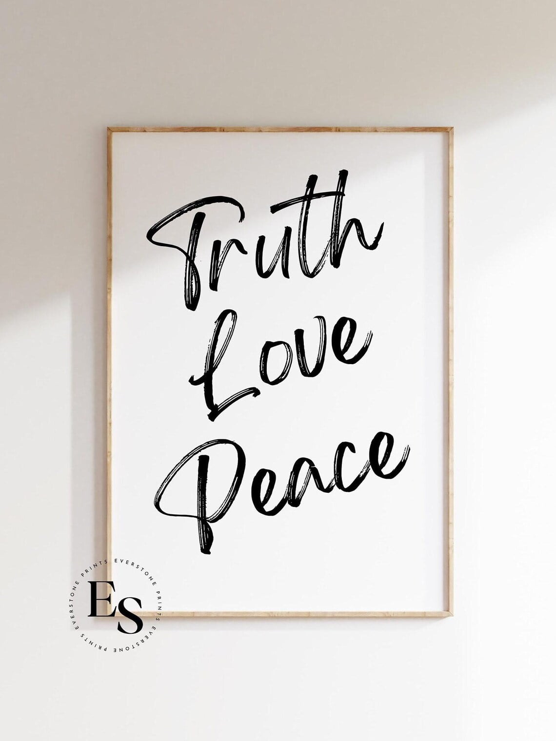 Truth, Love, Peace Print, Inspirational Wall Art, Quote Wall Art, Wall ...