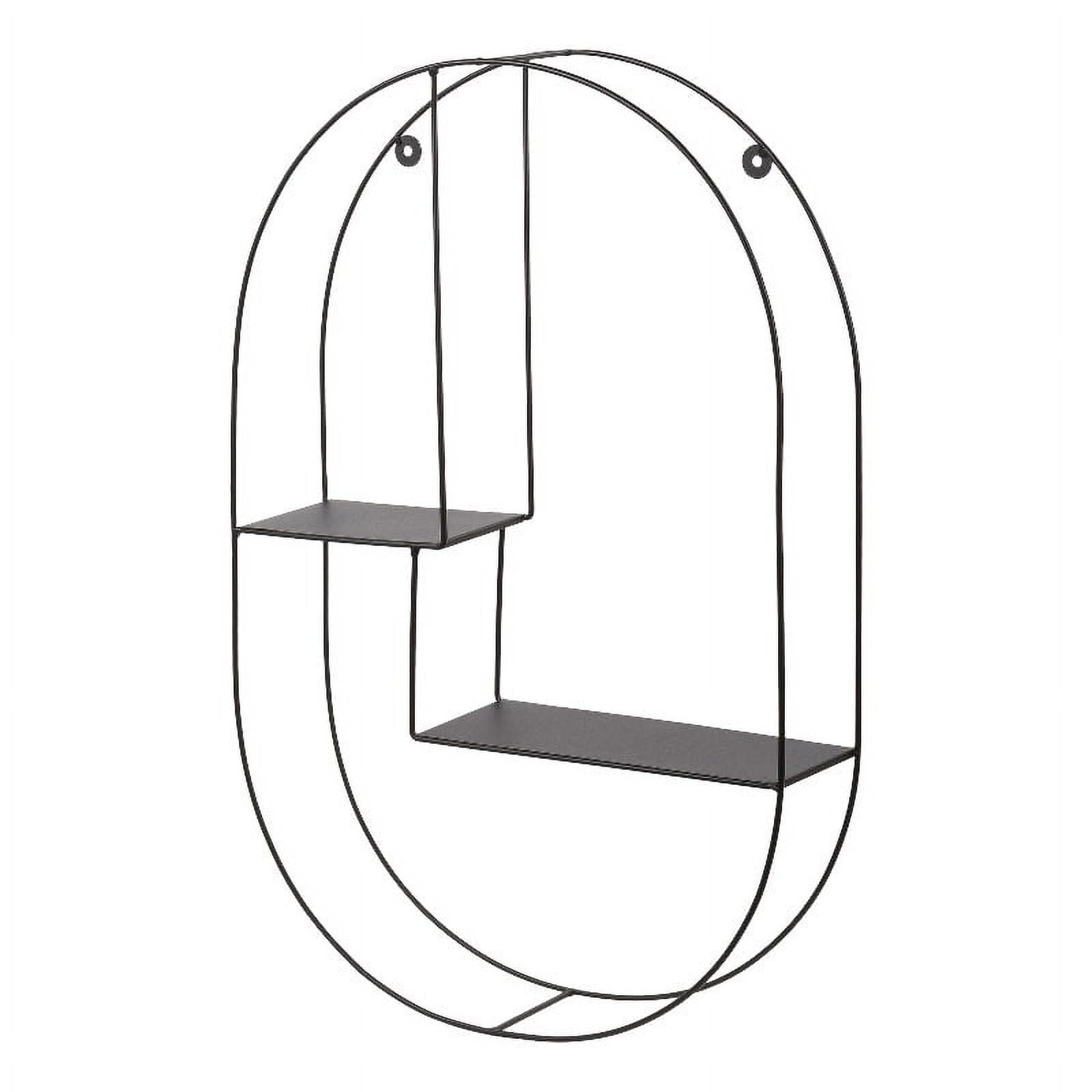 Truu Design Oblong Black Metal Wall Shelf - Walmart.com