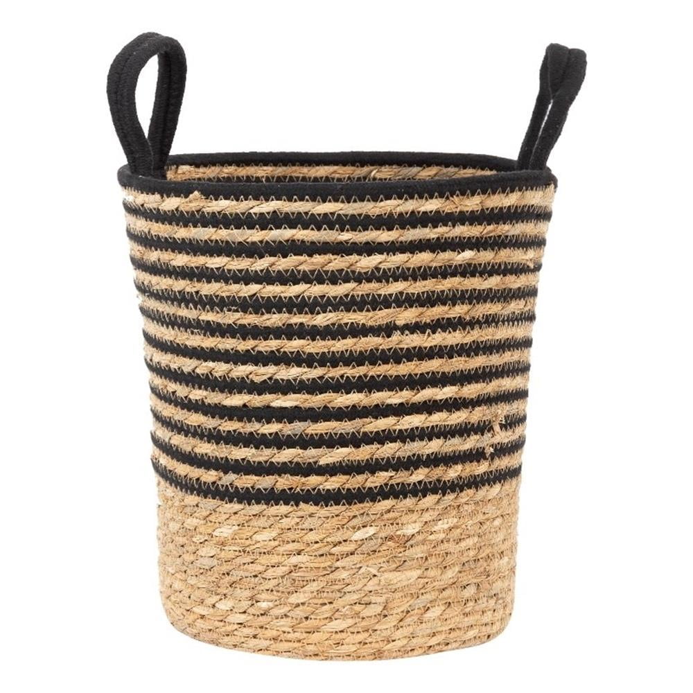 Truu Design Seagrass Cotton Natural Storage Basket with Handles ...
