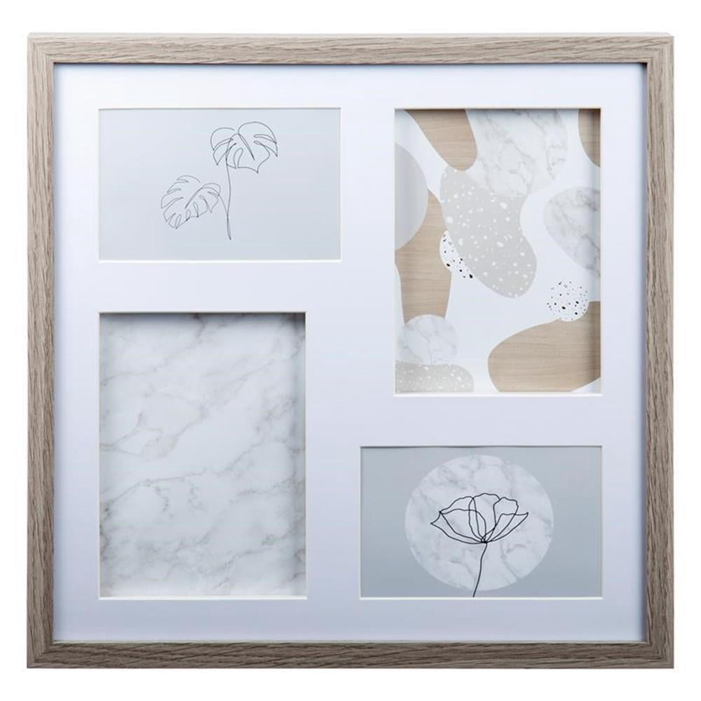 Truu Design Umur Decorative MDF Wood with Glass 4-Inserts Picture Frame ...