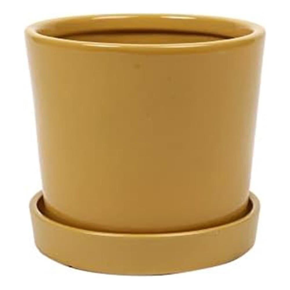 Truu Design Yellow Ceramic Planter Vase - Walmart.com