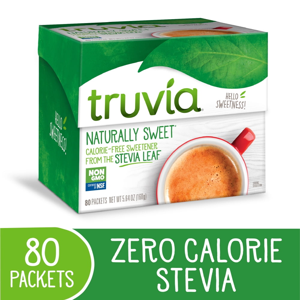 Truvía, Original Stevia Sweetener 80 Packets (Box) - Walmart.com