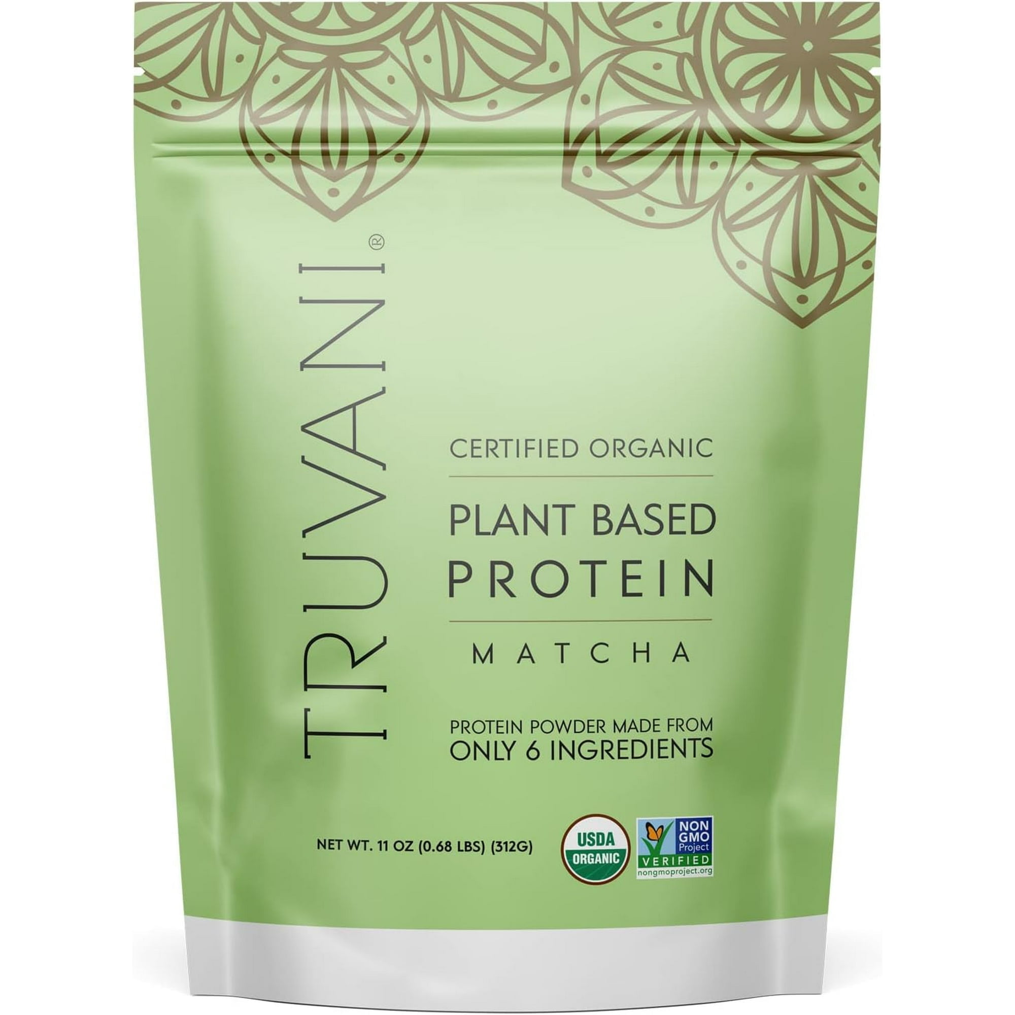 Truvani Organic Plant Based Protein Powder Matcha, 11 Oz - Walmart.com