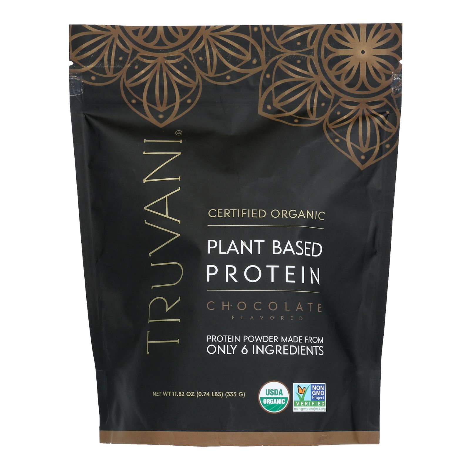 Truvani Organic Chocolate Protein Powder, Non-GMO, Gluten-Free, Vegan ...