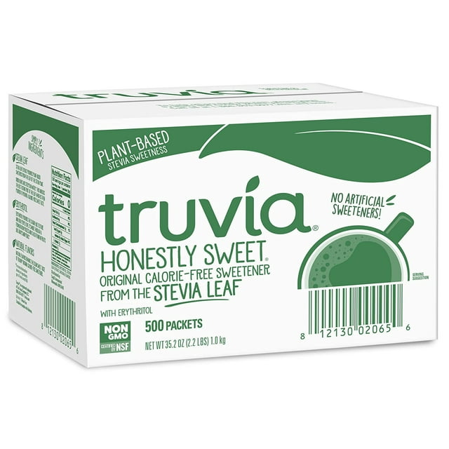 Truvia Natural Stevia & Erythritol Zero-Calorie Sweetener Packets, 35 ...