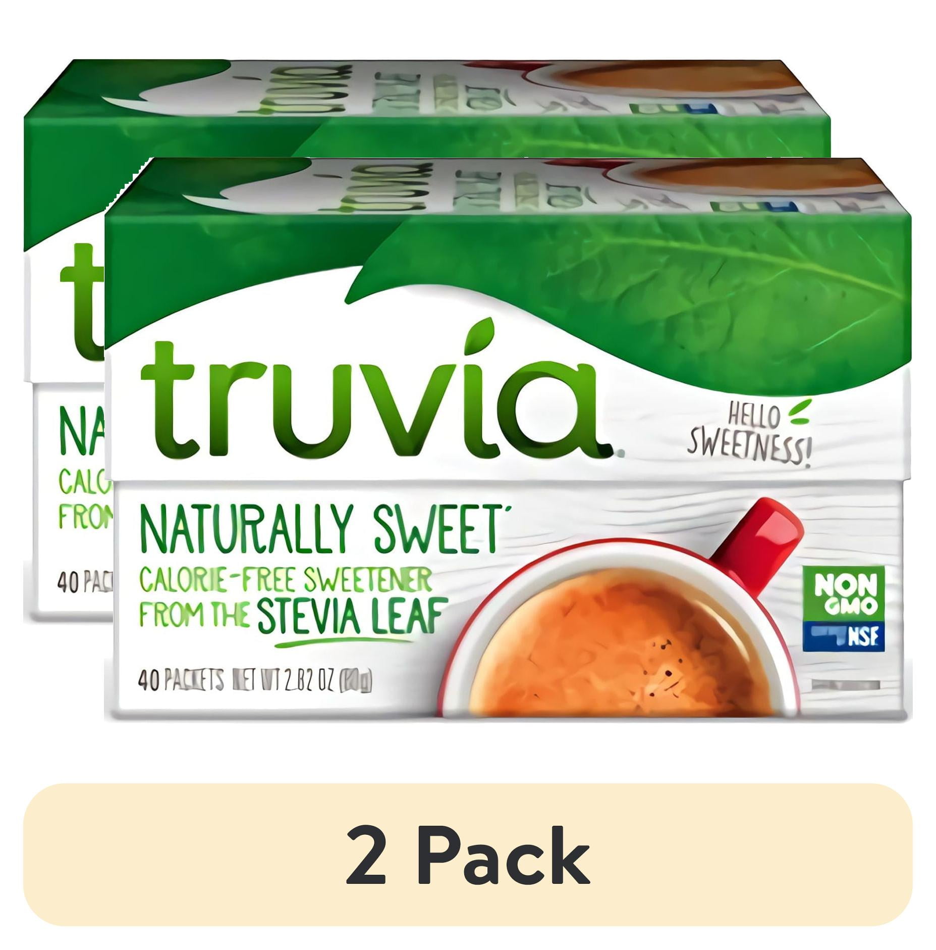 (2 pack) Truvia Natural Stevia Sweetener Packets, (Net Wt. 2.82 oz), 40 ...