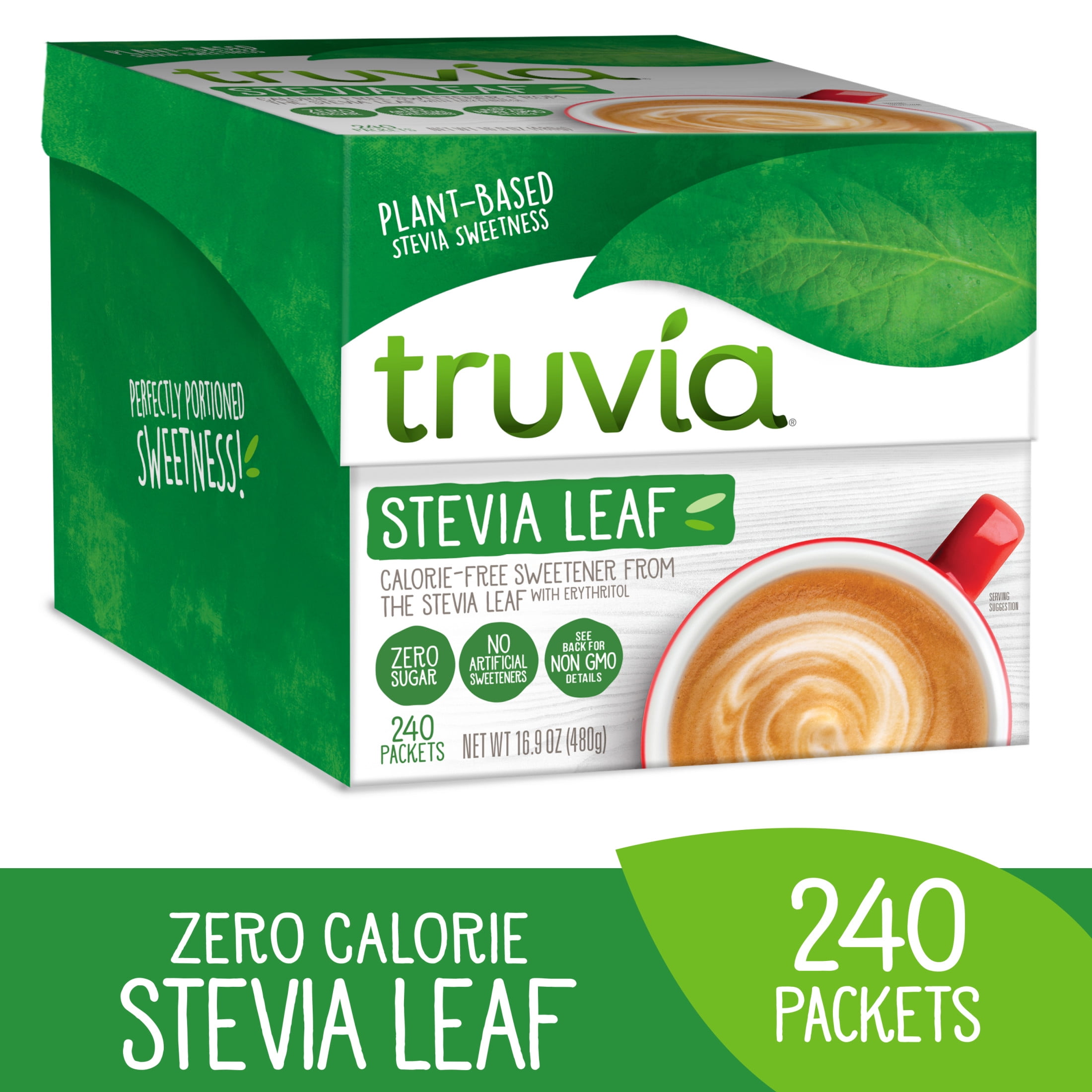 Truvia Calorie-Free Stevia Sweetener Packets from The Stevia Leaf, 240 ...