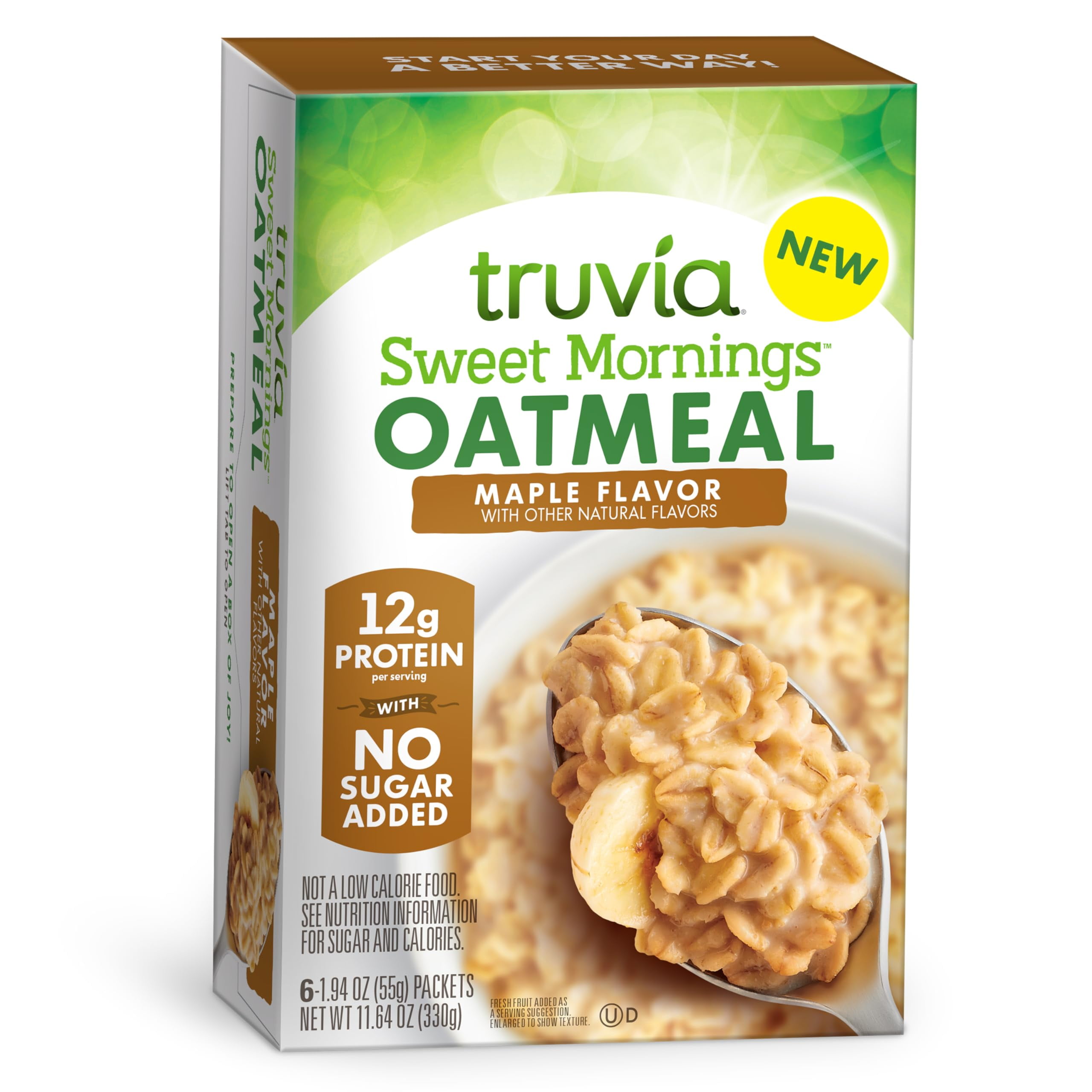 Truvia® Sweet Mornings™ Maple Instant HYZ01 Rolled Oat Oatmeal Packets ...