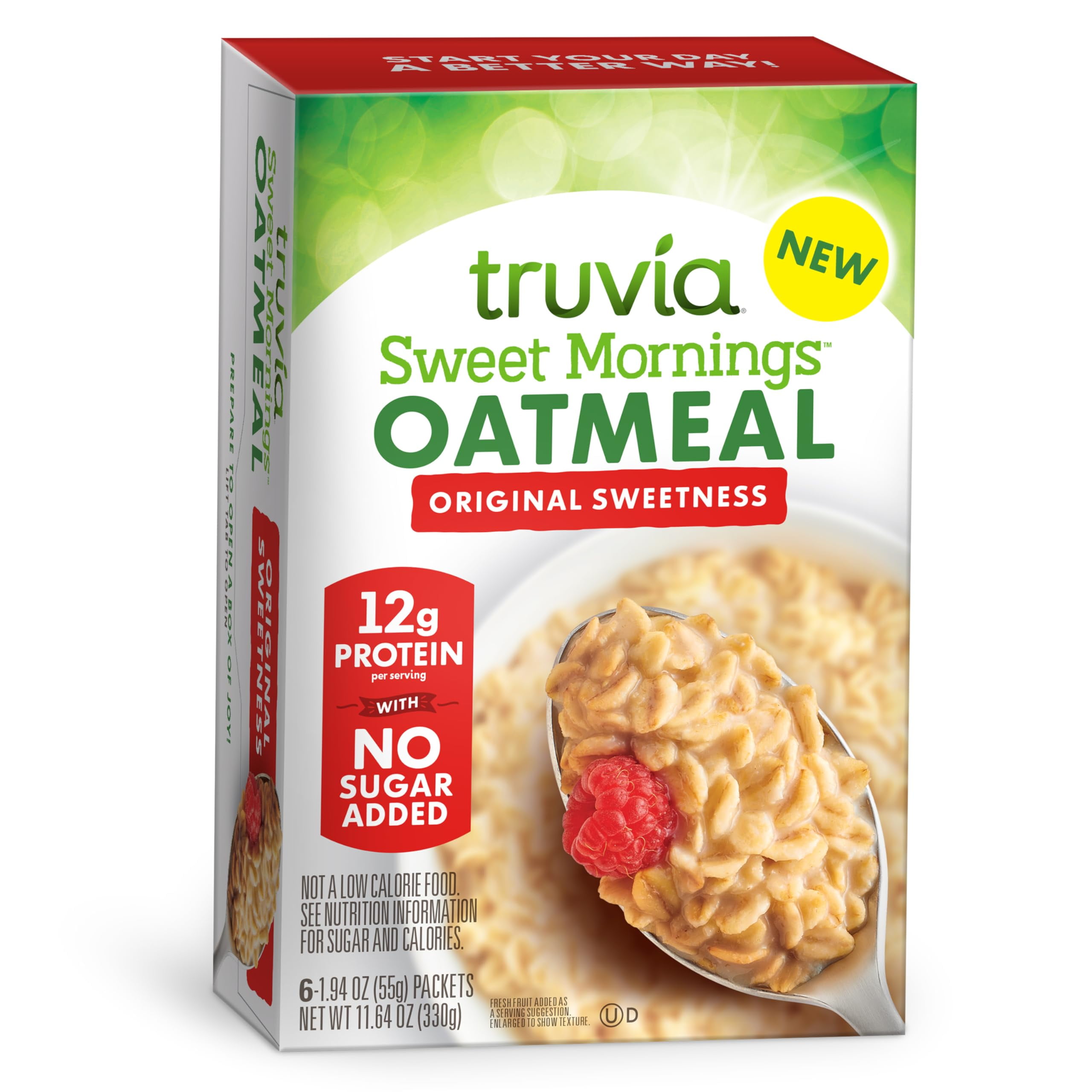 Truvia® Sweet Mornings™ Original Instant Rolled Oat Oatmeal Packets, 12 ...