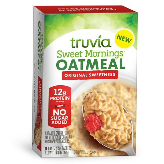 Truvia® Sweet Mornings™ Original Instant Rolled Oat Oatmeal Packets, 12 ...