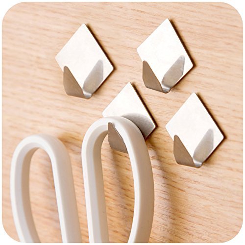 Truvic Set of 4 Diamond Shaped Multipurpose Stainless Steel Adhesive ...