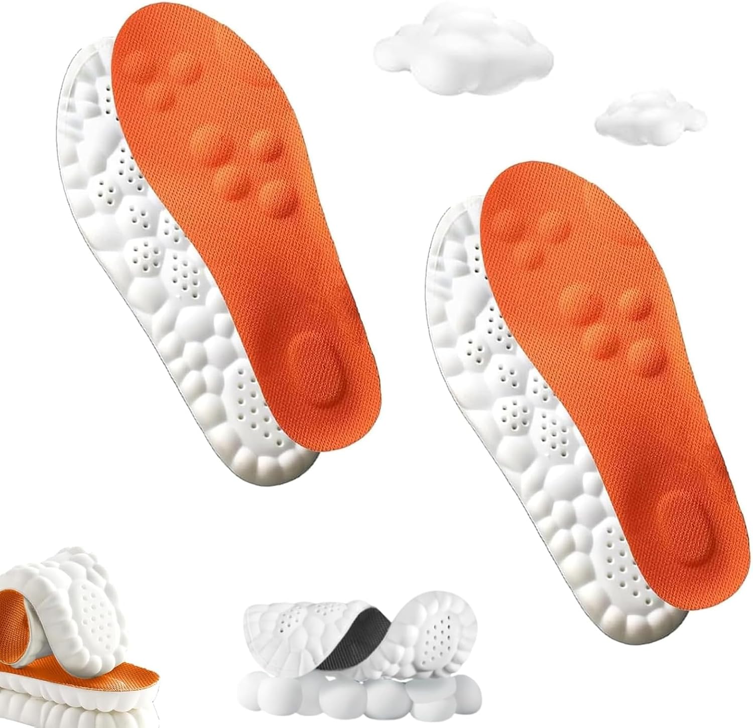 Truvie Cloud Insoles for Men and Women, 4D Cloud Memery Foam Shock ...